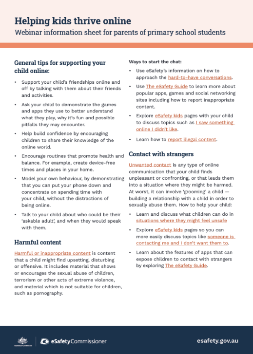 Parent resources | eSafety Commissioner